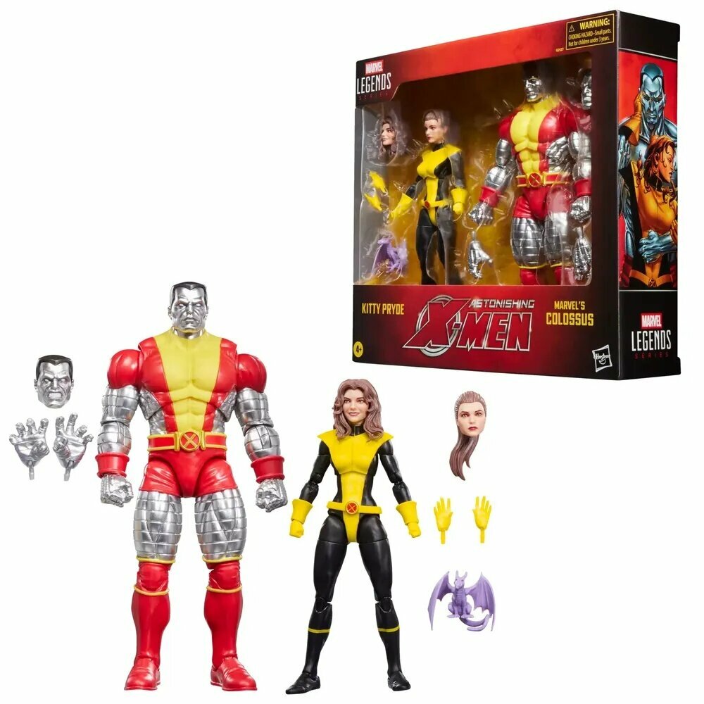Фигурки Люди Икс из серии Marvel Legends Китти Прайд и Колосс Марвел в двух комплектациях, 6-дюймовые фигурки в масштабе