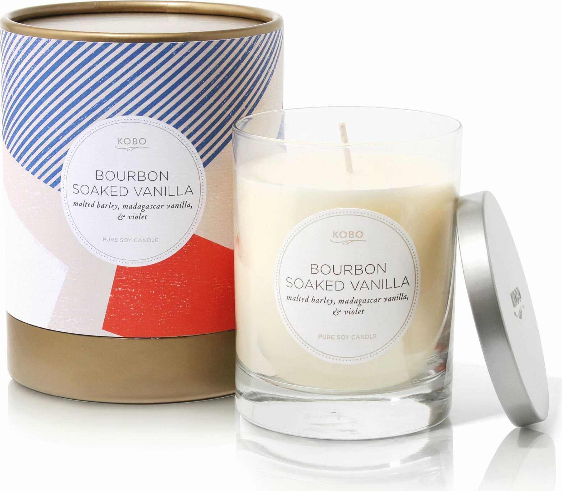 KOBO Candles Большая свеча в стекле Bourbon Soaked Vanilla Bourbon Soaked Vanilla Natural Math Candle 30ml