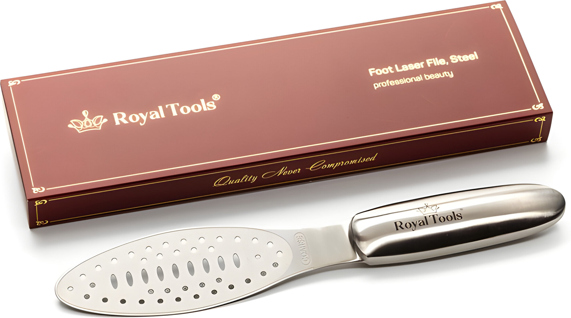 Royal Tools Терка для ног стальная Премиум (1 шт.) Foot Laser File, Steel 750ml+1 шт.