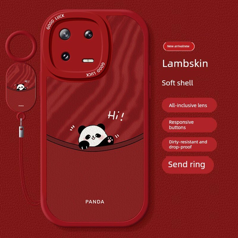 Силиконовый ударопрочный чехол для Mi 12S в винном красном с шнуром-подвесом