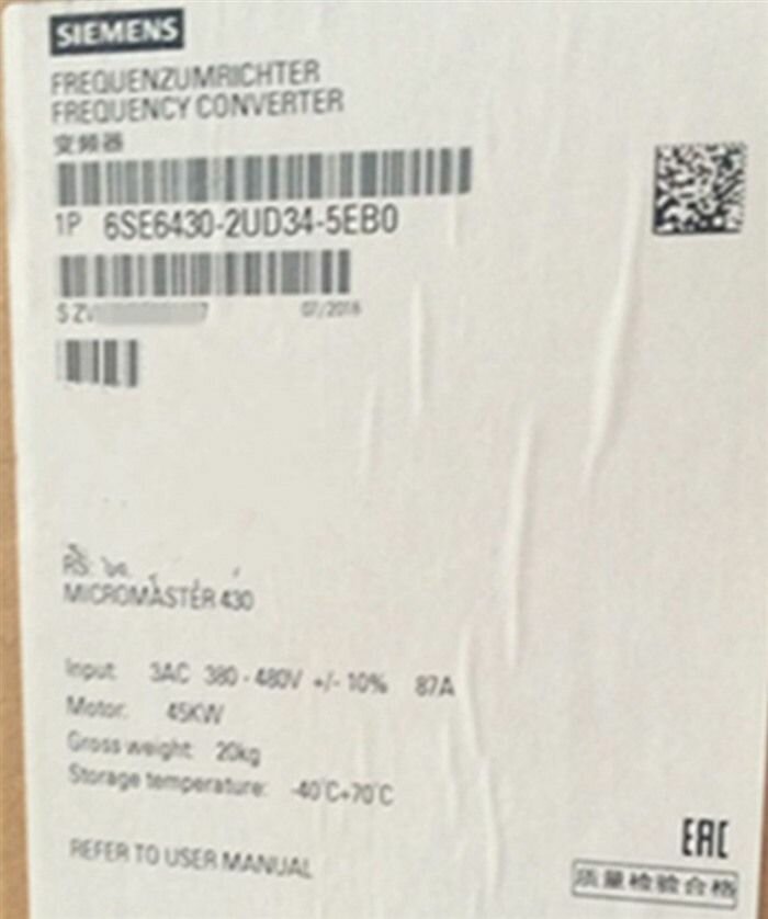 Модуль Siemens 6SE6 430-2UD34-5EB0 Inverter 6SE6430-2UD34-5EB0