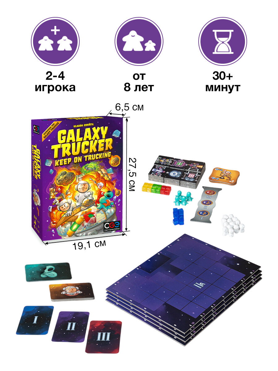 Дополнение к настольной игре Galaxy Trucker: Keep on Trucking — фото 1