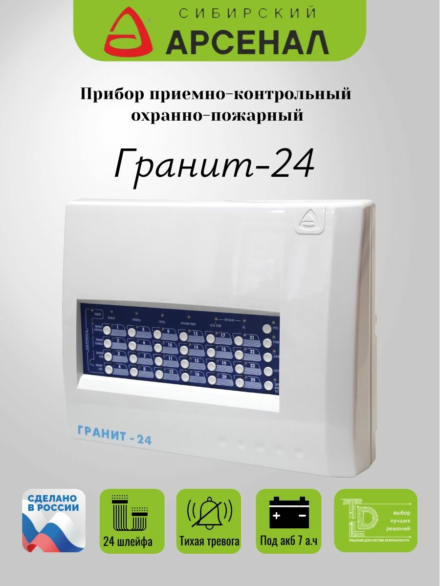 Гранит-24 Прибор приемно-контрольный охрано-пожарный