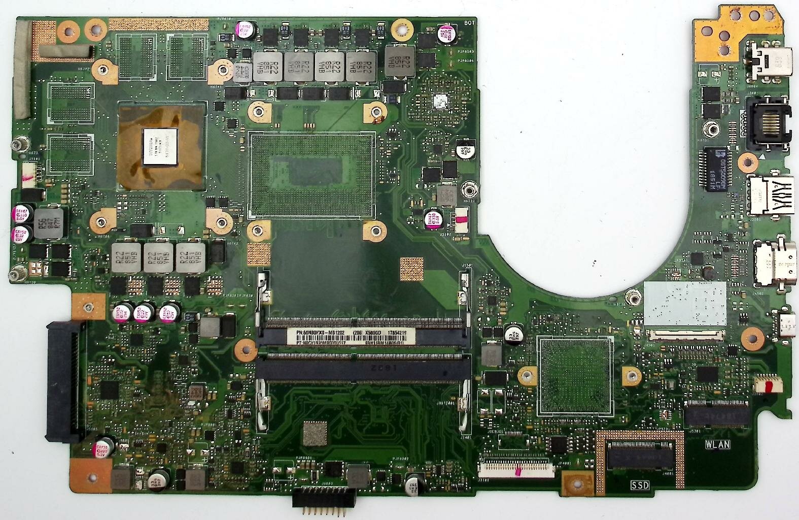 Материнская плата Asus X580GD донор компонентов