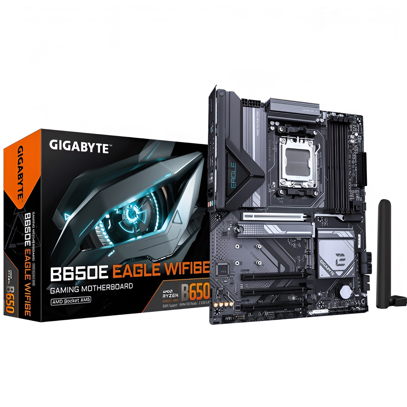 Материнская плата GIGABYTE B650E EAGLE WIFI6E (AM5/AMD B650E/4xDDR5/4xPCI-Ex16/3xM.2/SB7.1/Wi-Fi/BT/GLAN/DP/HDMI/ATX)