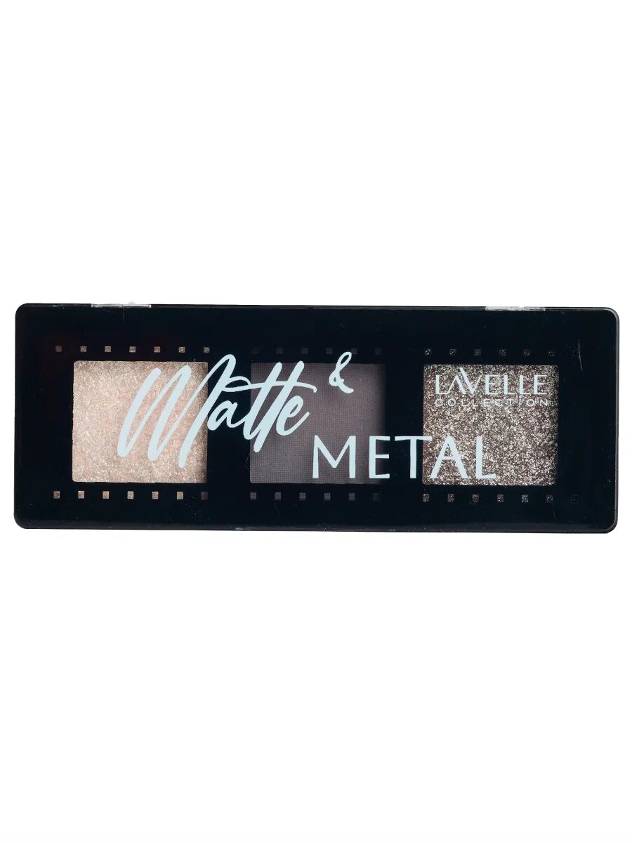 Тени для век LavelleCollection Matte & Metal, тон 03 серебристо-серый