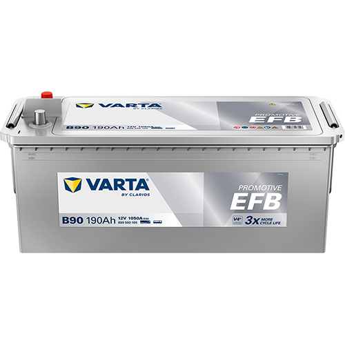 Аккумулятор грузовой VARTA PROMOTIVE EFB B90 190.0 A 1050 A ОП (513x223x223) D5 513x223x223
