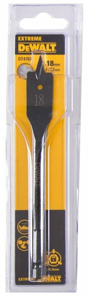 Сверло плоскофрезерное DeWalt 18х152мм DT 4767