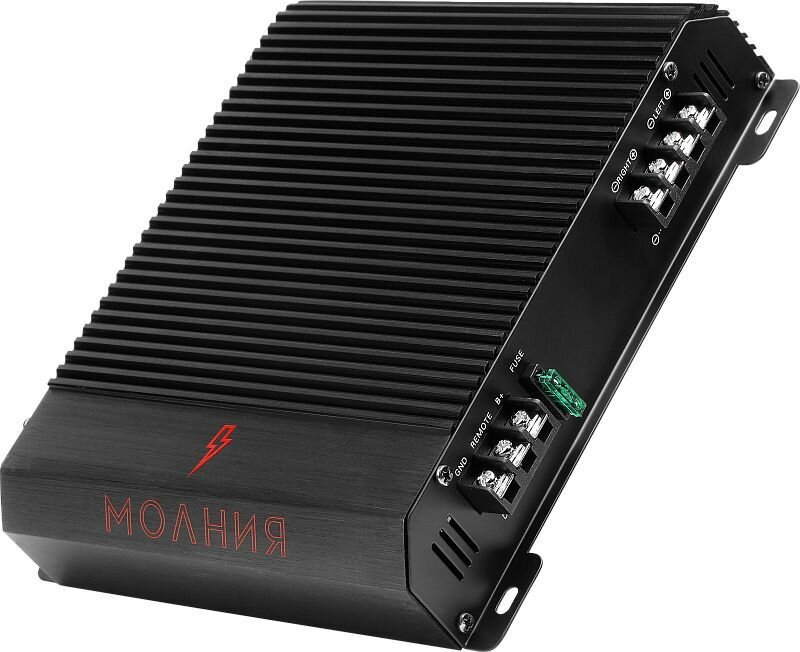 Усилитель автомобильный URAL Молния МЛ 2.60, черный двухканальный, по двум каналам 60 Вт