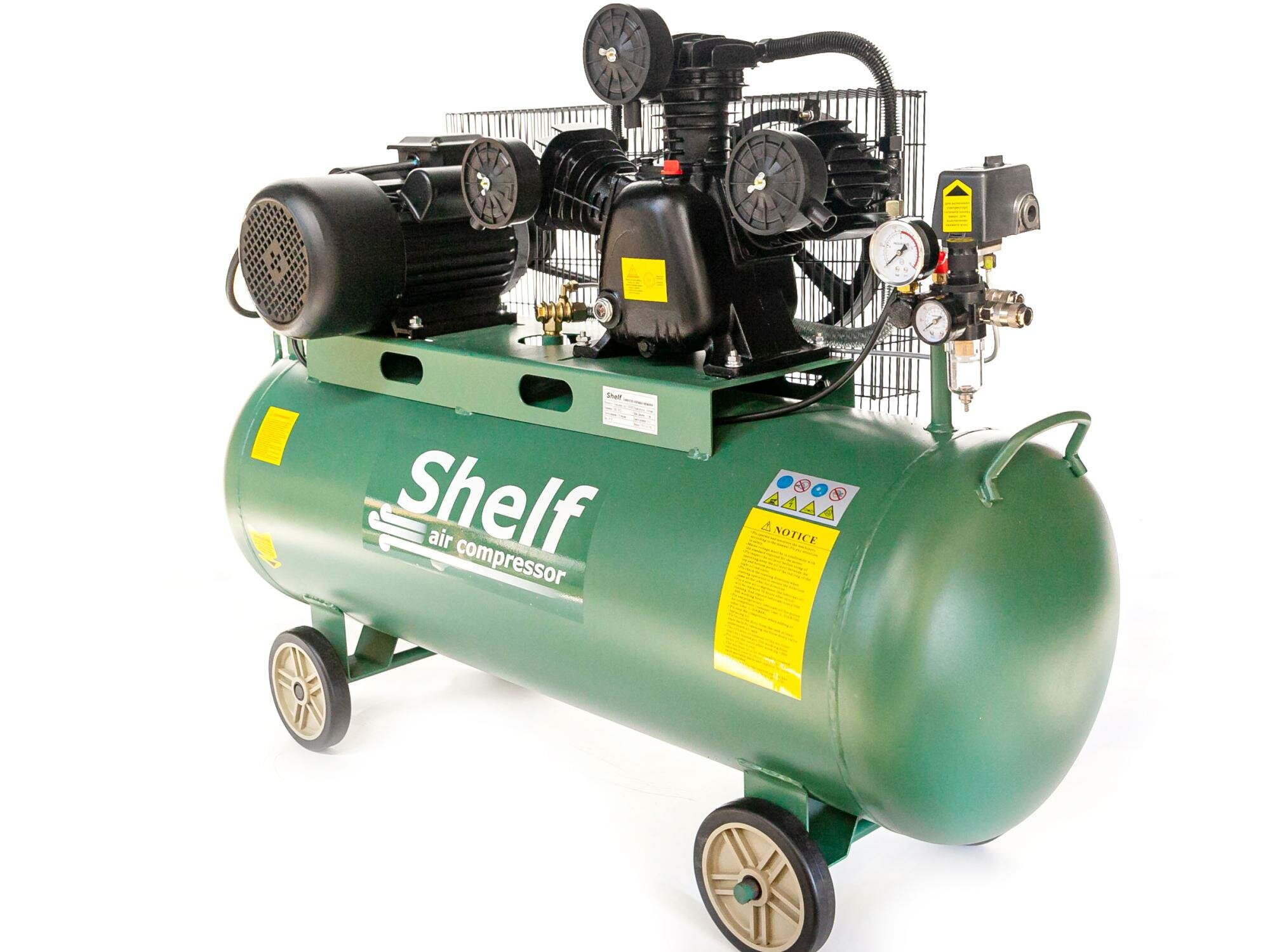 Компрессор с ременной передачей Shelf FYW-0,36/8 (3кВт, 510л/мин, 150л, 3цил, 220В, 115кг)