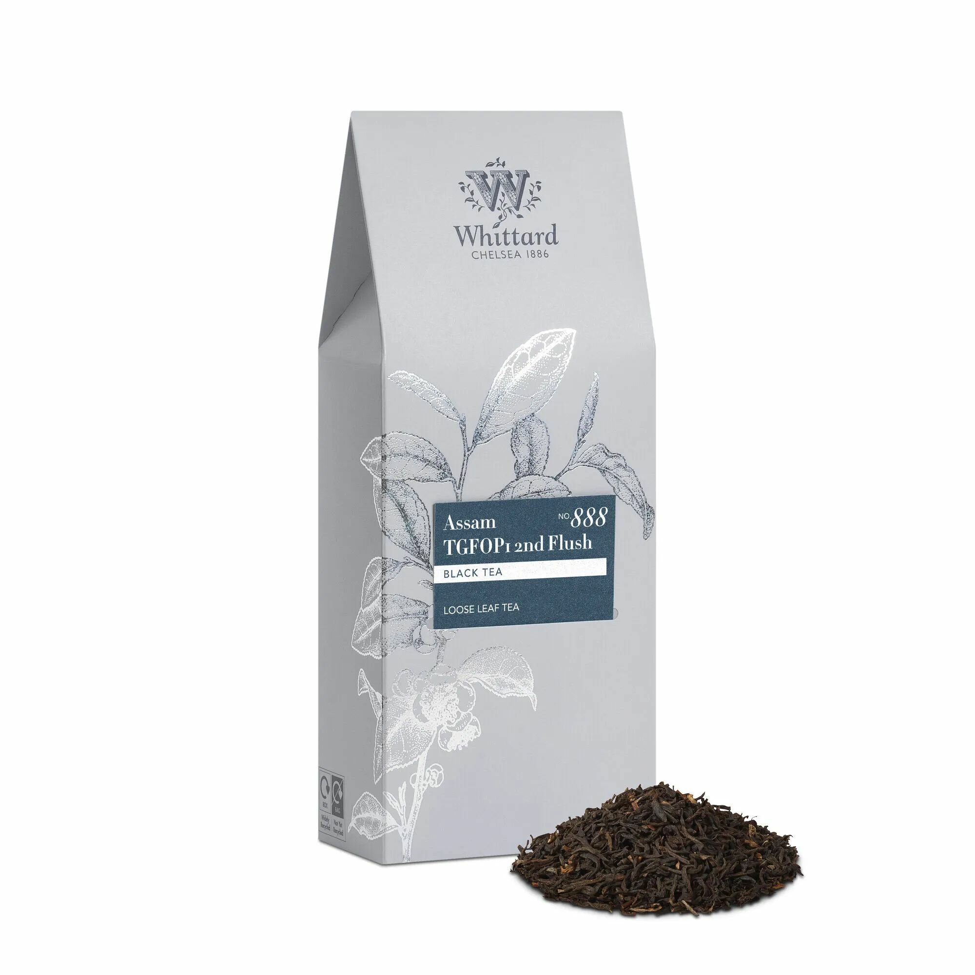 Whittard of Chelsea 1886 Листовой черный чай Assam TGFOP1 2nd Flush Loose Tea 100г