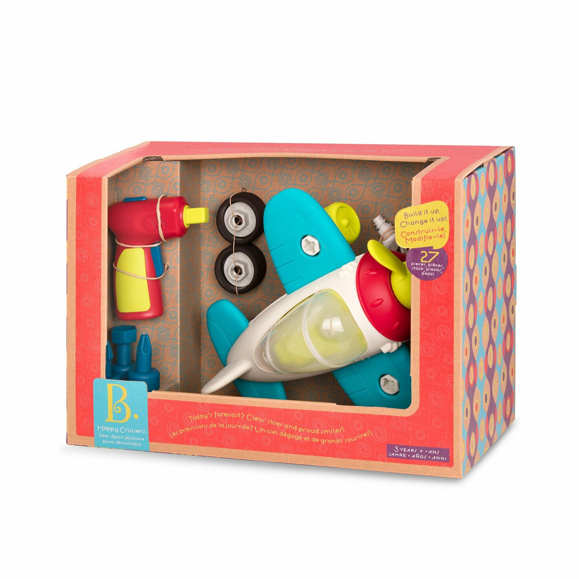 Конструктор B.Toys - Конструктор-самолет Happy Cruisers, 27 деталей, 3+ лет. - Би. Тойс BX1781Z