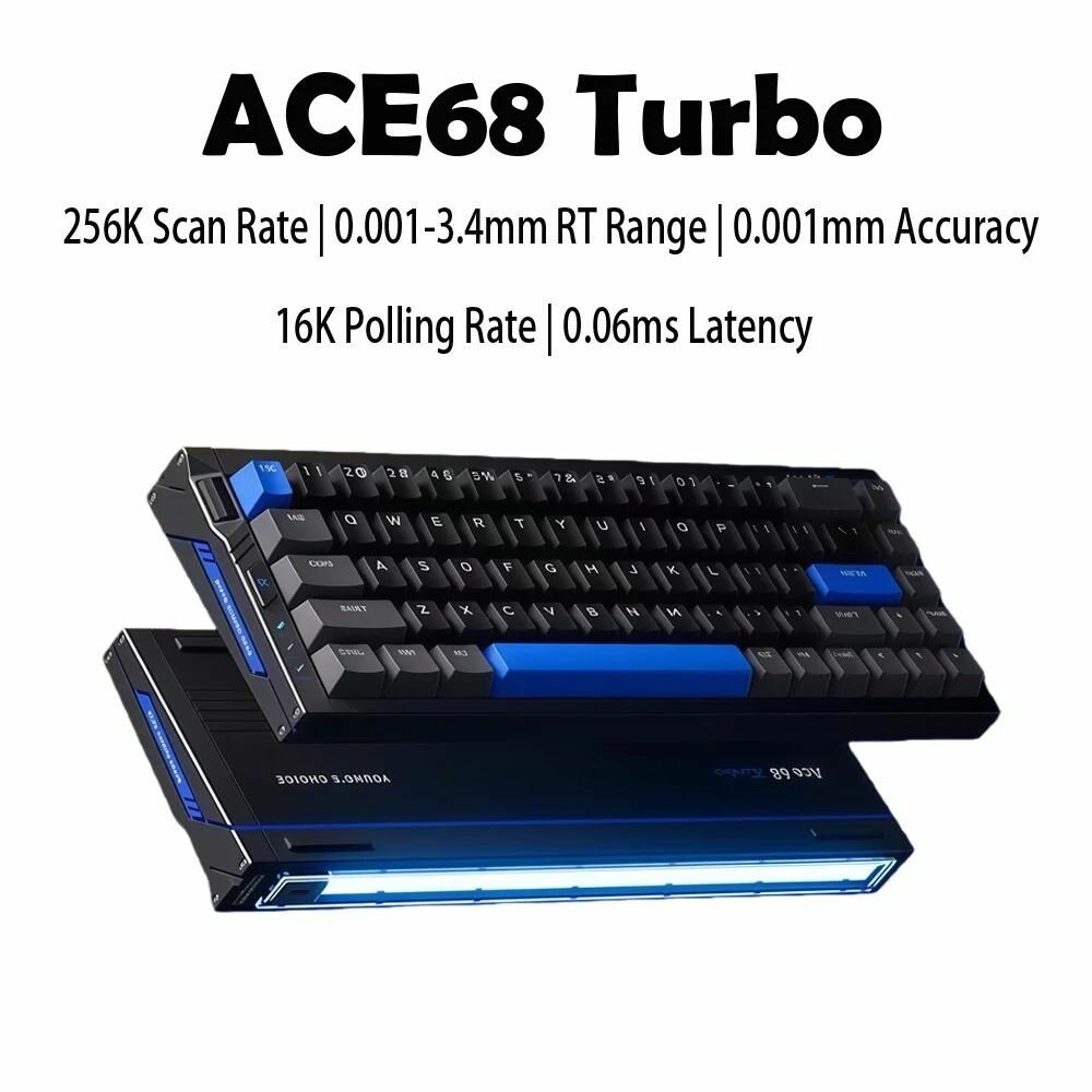 MCHOSE ACE68 Turbo Механическая игровая клавиатура 0,001 мм с быстрым запуском, частота опроса RGB 16K, низкая задержка, высокая точность