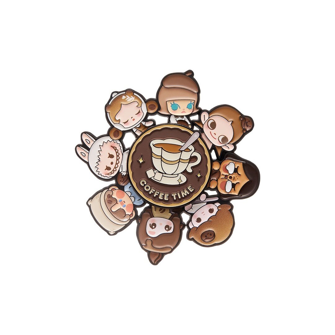 POP MART Bubbles Cute Bean Coffee Factory Collection SPIN Значок Милый Трендовые Продукты