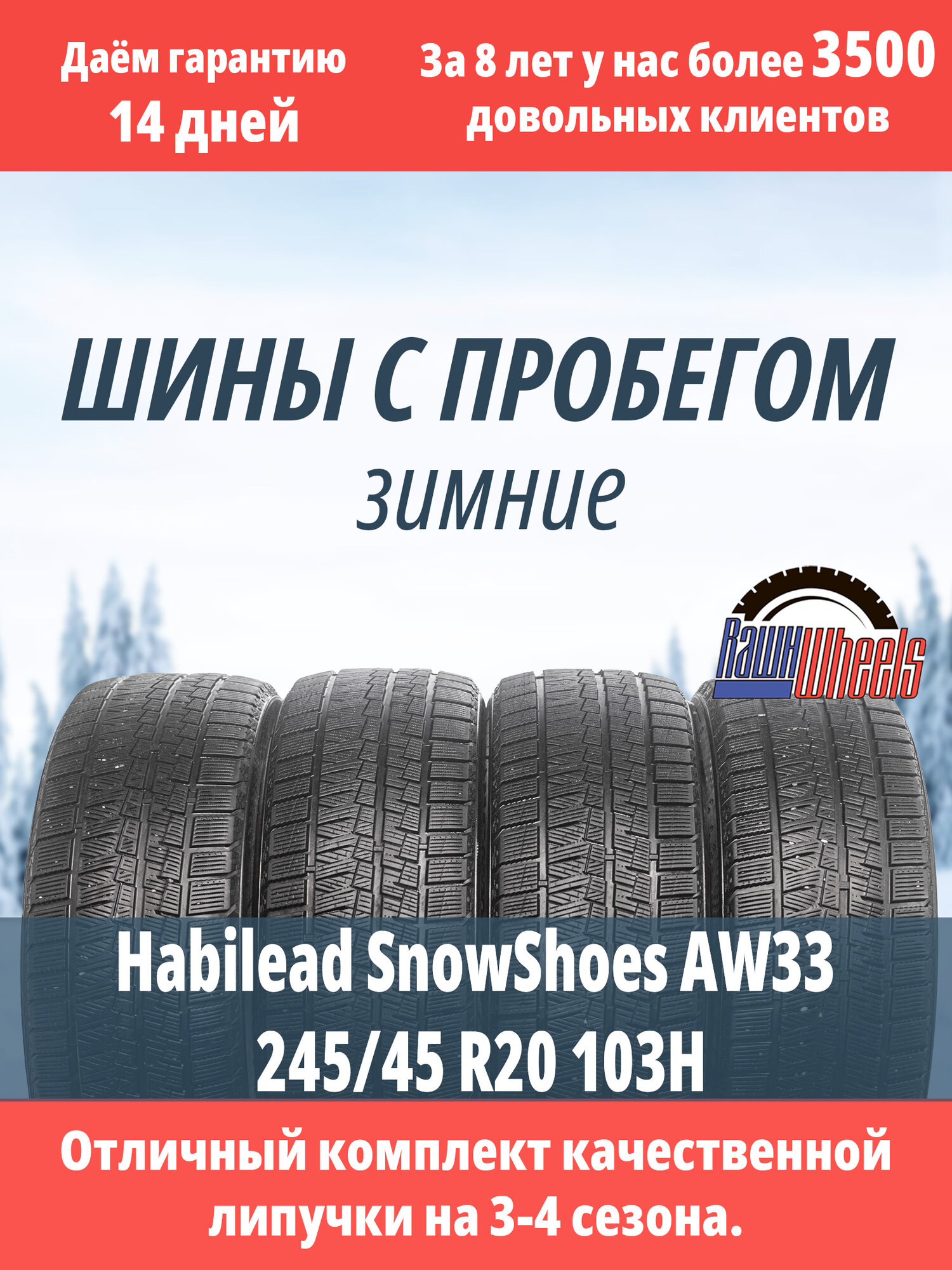 Habilead SnowShoes AW33 245/45 R20 103H