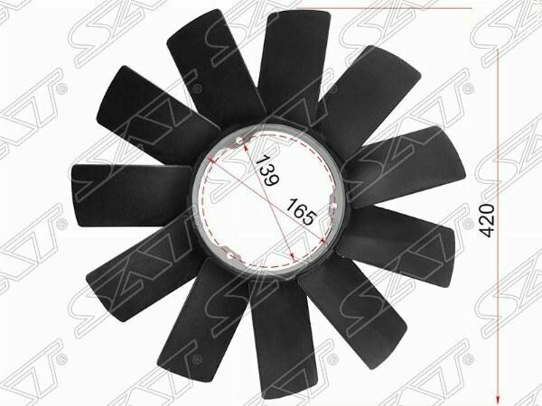 Крыльчатка BMW SAT ST-11521712058 3-Series 90-06 / 5-Series 88-04