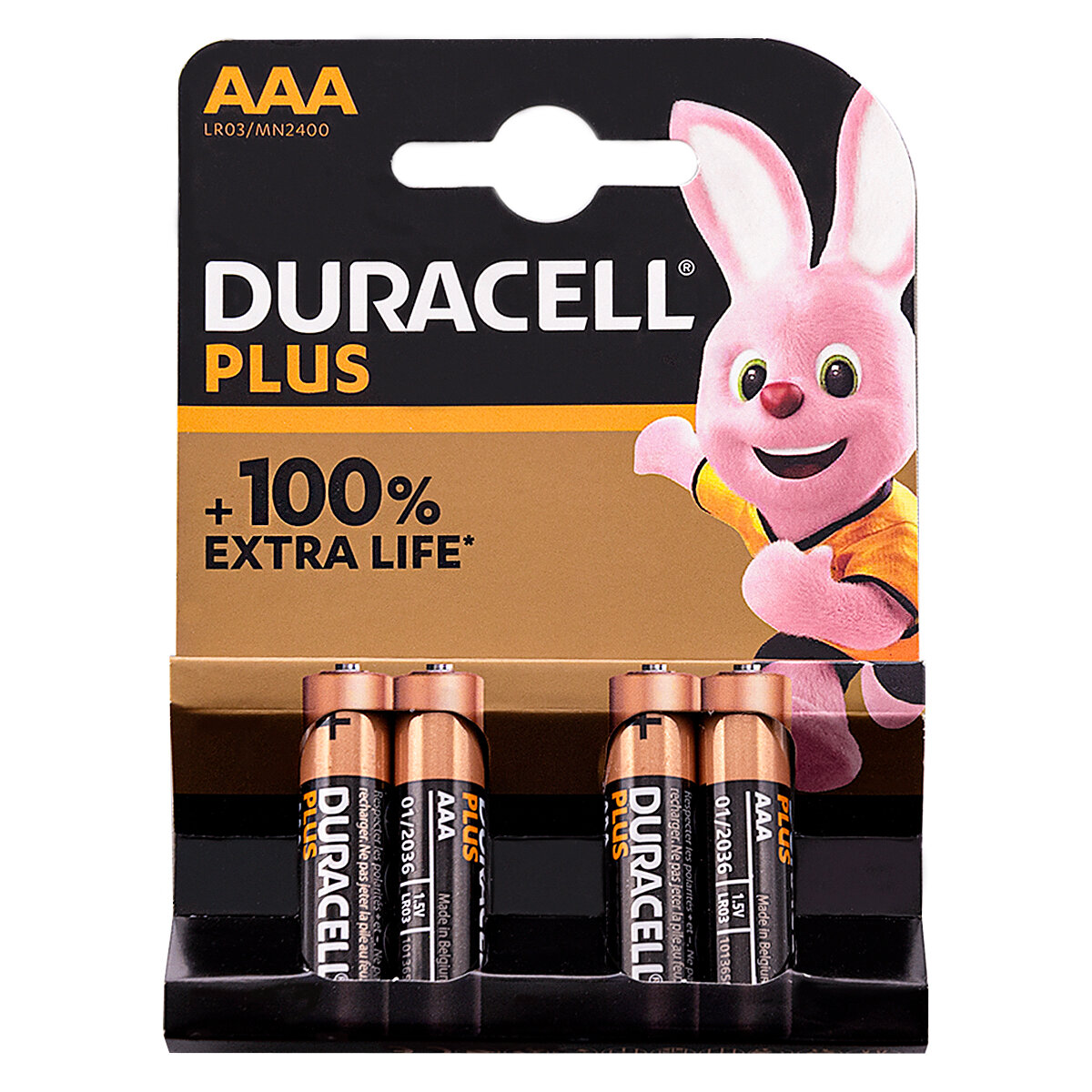 Батарейка Duracell LR03 Plus MN2400/4BL