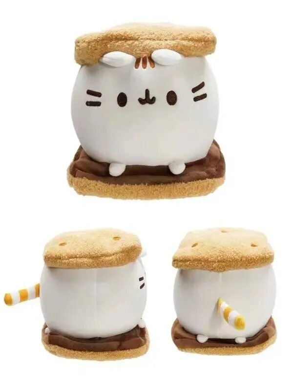 Мягкая игрушка "Pusheen the Cat" (Кот Пушин) с мороженое 15 см