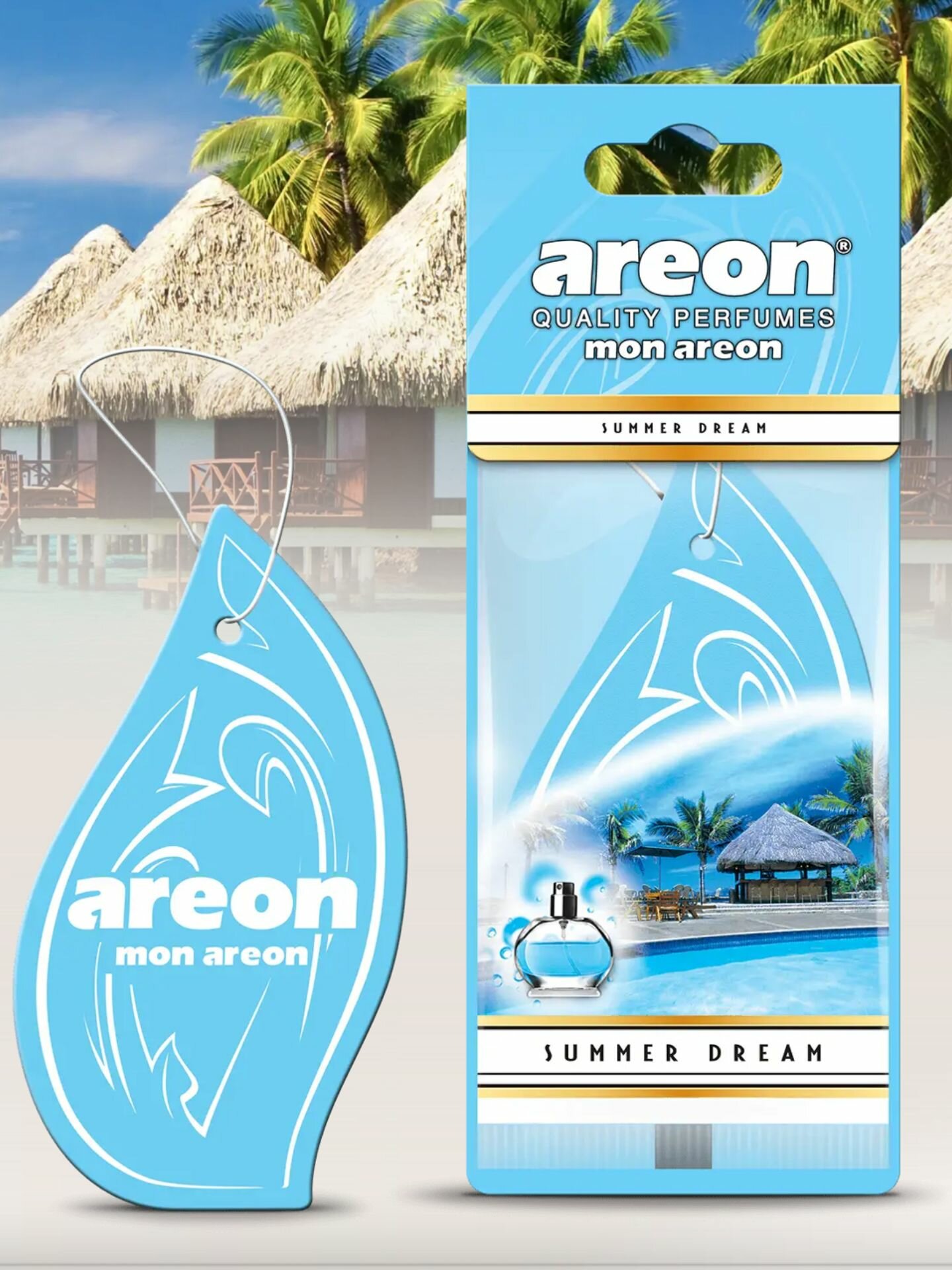 Освежитель (ароматизатор) подвесной картон AREON MON AREON Летняя мечта