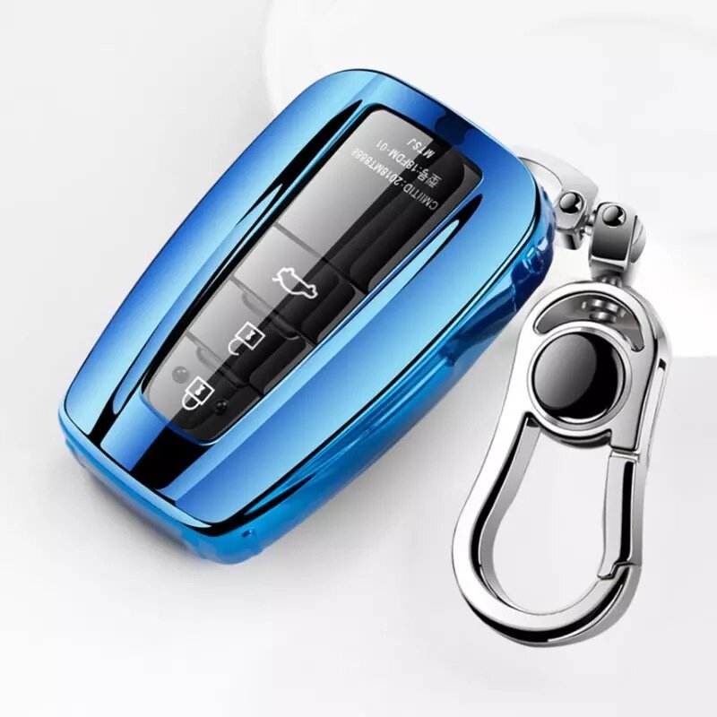 Чехол на ключ Toyota / Тойота TPU blue