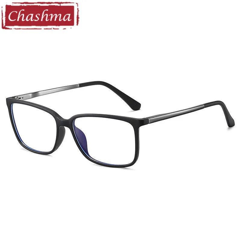 Мужские очки Chashma TR 90 прозрачные Matte Black, Черный