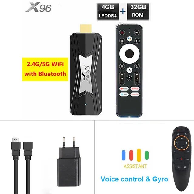 KimTin X96S ТВ-приставка Android 14 4ГБ 32ГБ 4G With Voice G10S