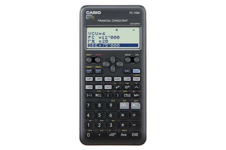Финансовый калькулятор унисекс CASIO FC-100V