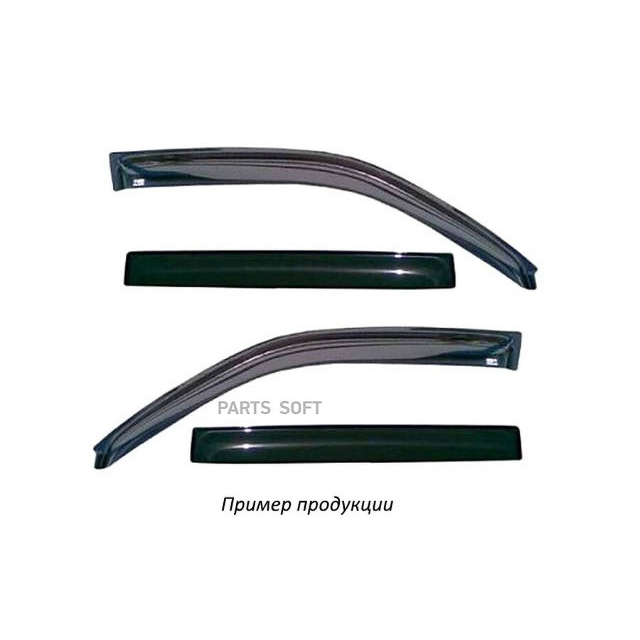 Дефлектор окон (накладной скотч 3М) . CHEVROLET LACETTI 2004-2013 хэтчбек от официального дистрибьютора, REIN, артикул REINWV262