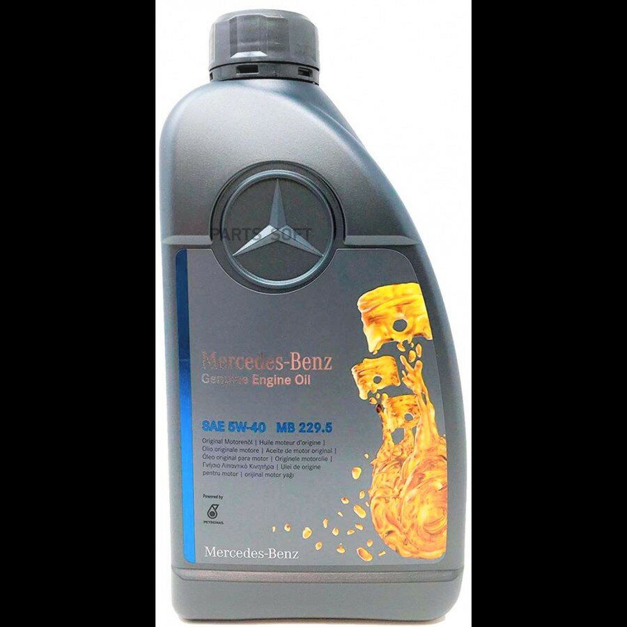 РР°СЃР»Рѕ РРѕС‚рѕсђрѕрѕрµ Mercedes СЃРёРЅС‚. 5W-40 1Р». от официального дистрибьютора, MERCEDES-BENZ, артикул A000989210711FAER