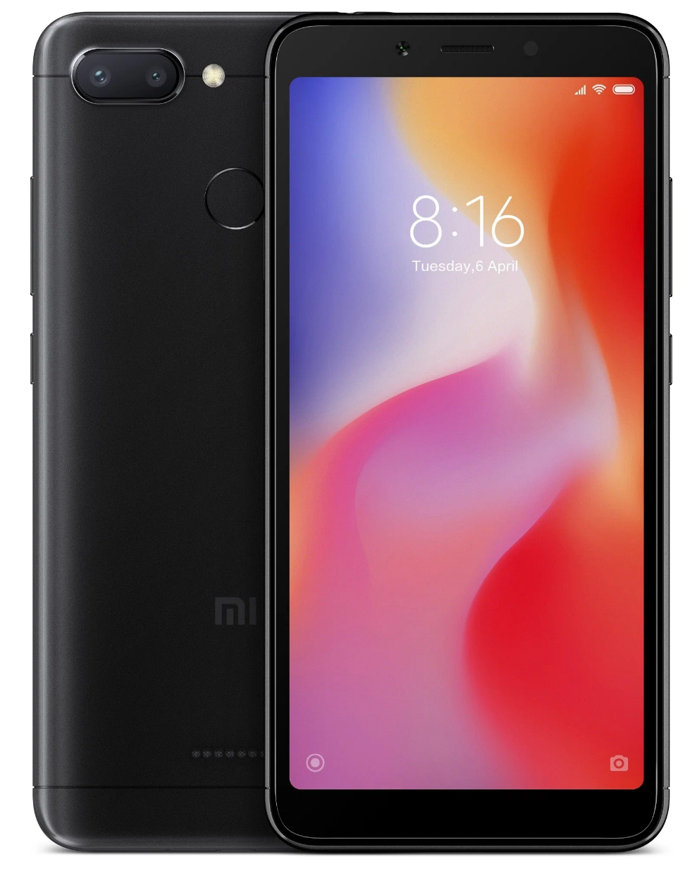 Смартфон Xiaomi Redmi 6 4/64 ГБ Global, Dual nano SIM, черный
