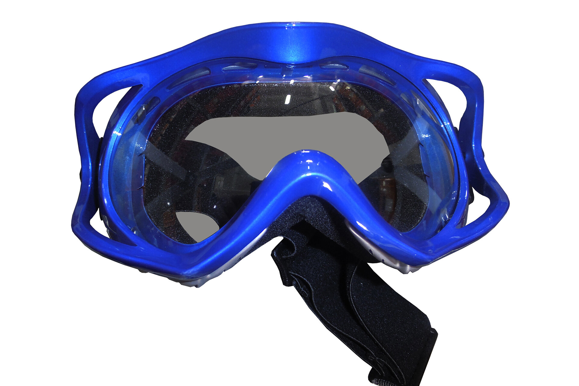Очки SD-1006 линзы прозрачные, max защита UV-400, оправа синяя Racing Goggle (кроссовые)