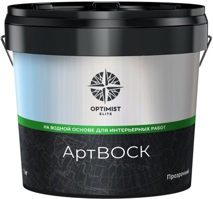 Арт-Воск Optimist-Elite D740 1кг на Водной Основе Прозрачный для Внутренних Работ / Оптимист Д740.