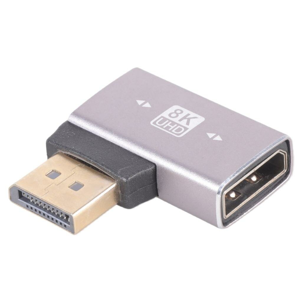 Адаптер 8K 1.4 HDMI Male-Female, Боковой изгиб вправо