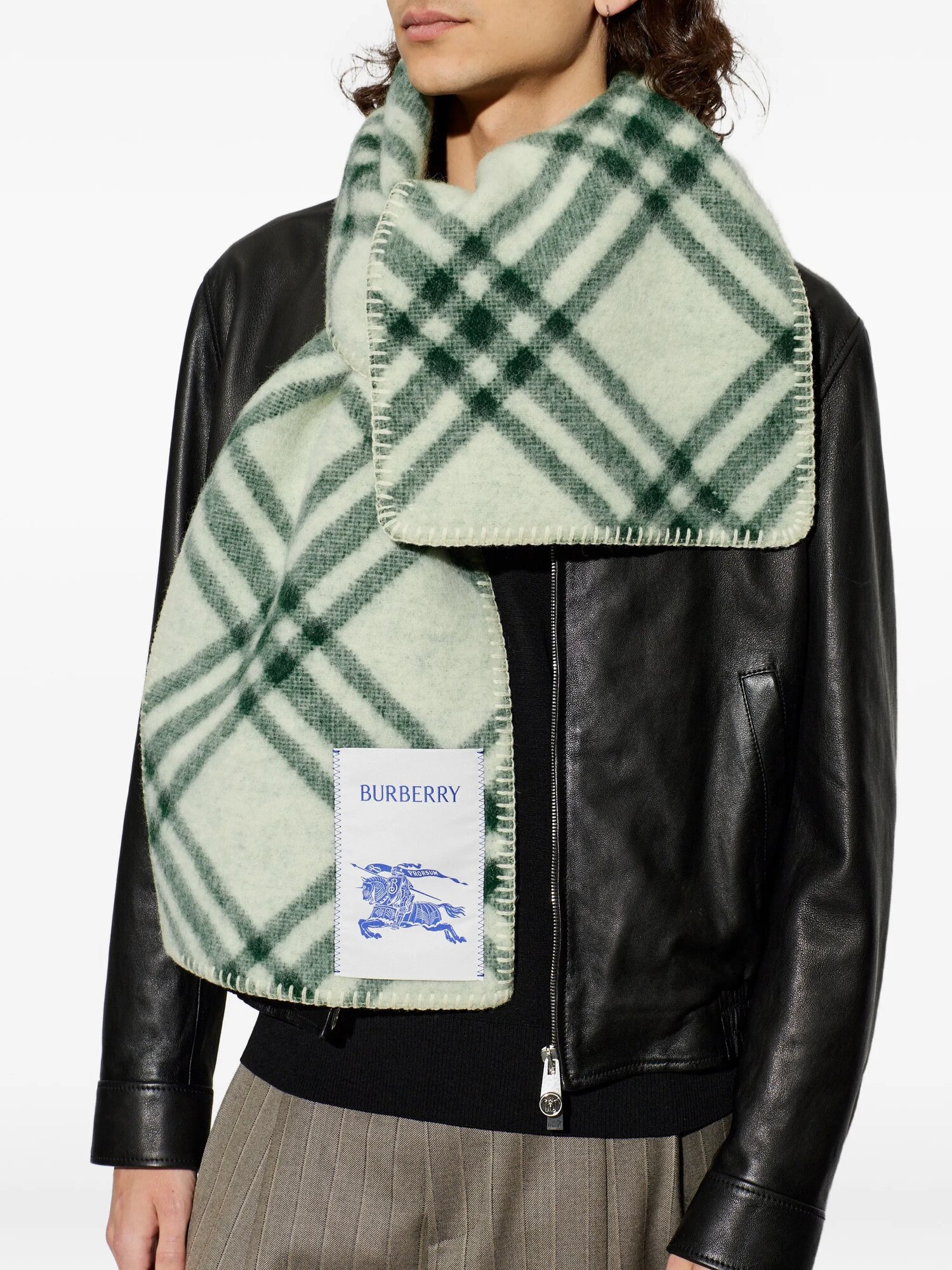 Шарф BURBERRY для девочек, green — фото 1
