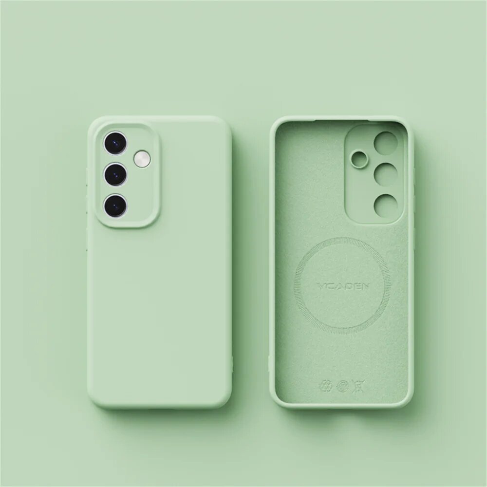 Оригинальный жидкий силиконовый чехол с магнитной Зеленый, For Samsung S25Ultra, Grass Green