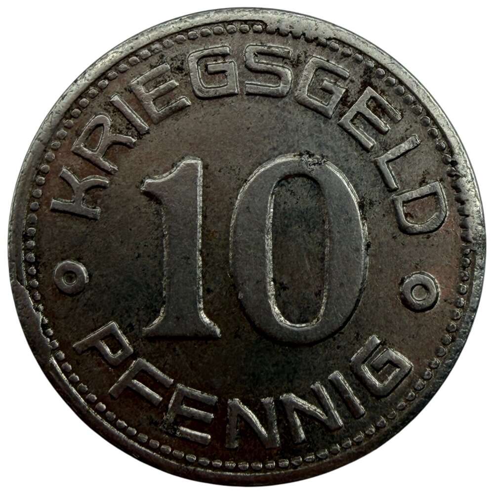 Германия, Германская империя, Округ Вайсенфельс 10 пфеннигов 1918 г.