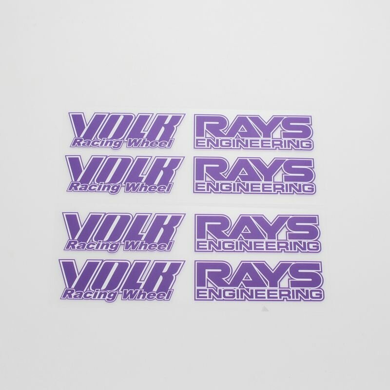 Наклейки на колесо и авто Volk Rays Racing пурпурный