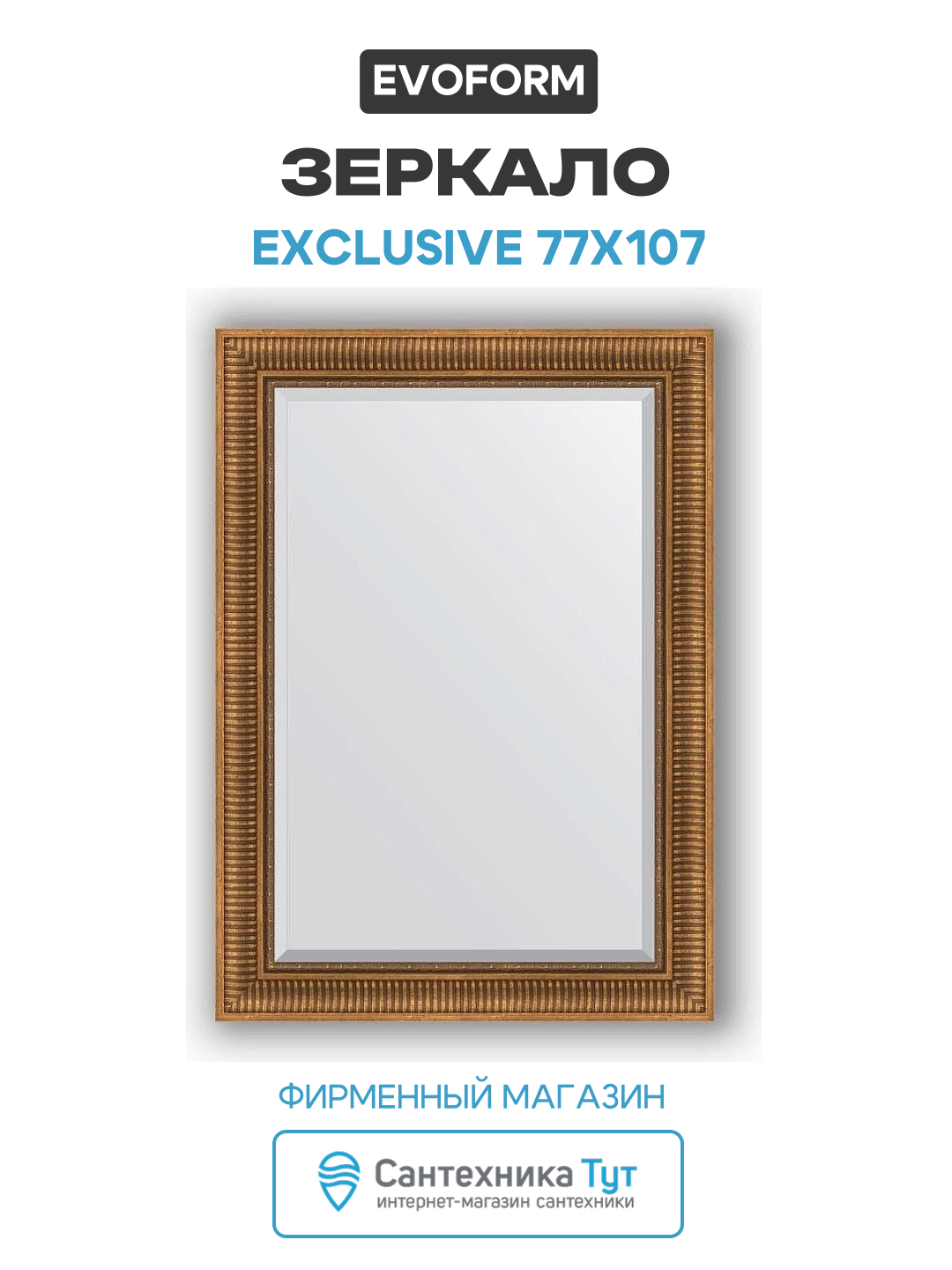Зеркало Evoform Exclusive 77х107 Бронзовый акведук стекло бронза