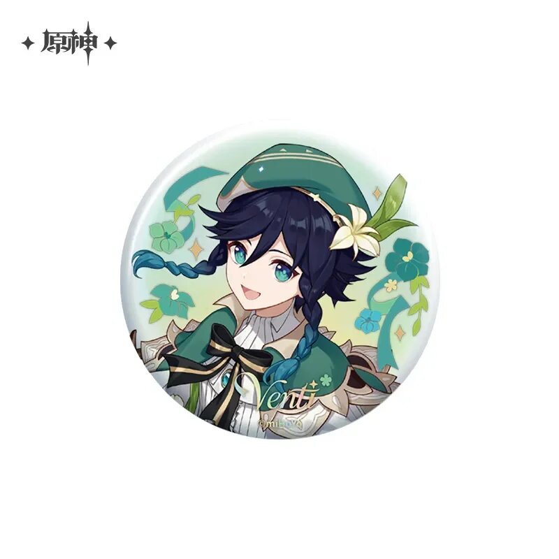 Акриловый значок-подставка Genshin Impact Venti Zhongli Furina miHoYo 5rd Badge Venti-1