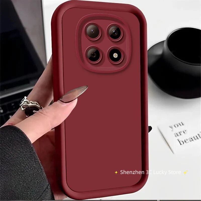 Для Xiaomi Redmi Note 15 Pro 4G: Матовый противоударный силиконовый чехол-накладка Красный, Red