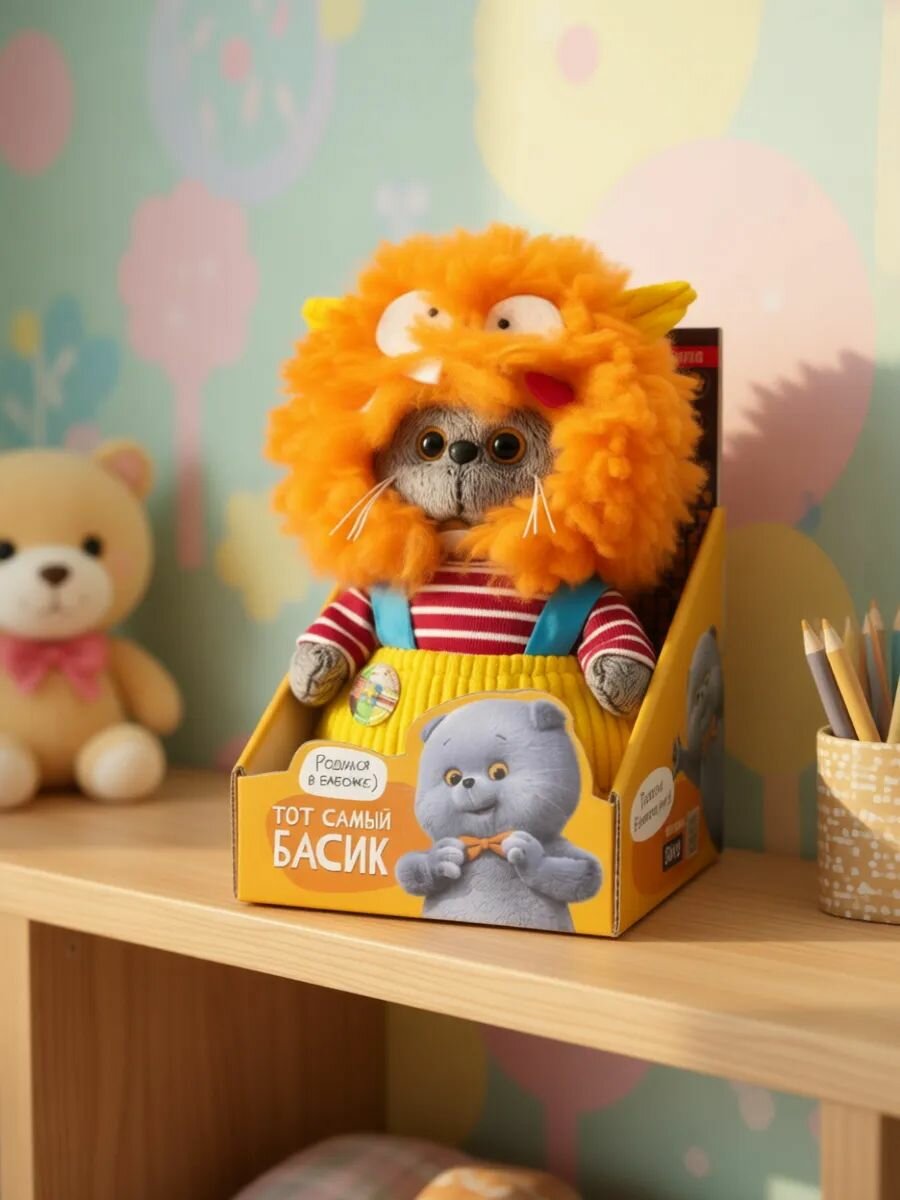 Мягкая игрушка Кот Басик. Монстрик, 19 см