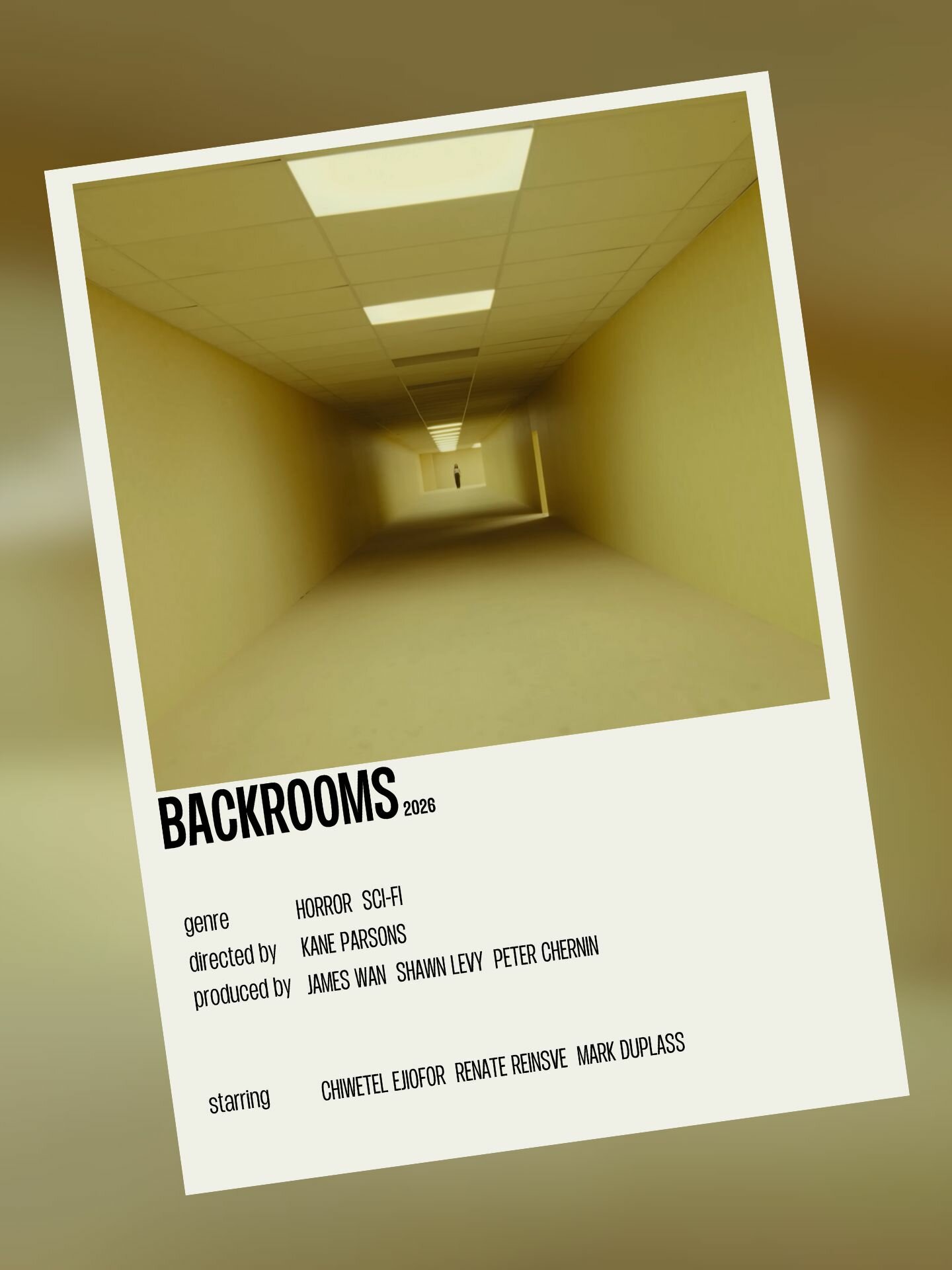 Постер полароид "Backrooms" (Закулисье), 59.4х42см, А2, глянцевый