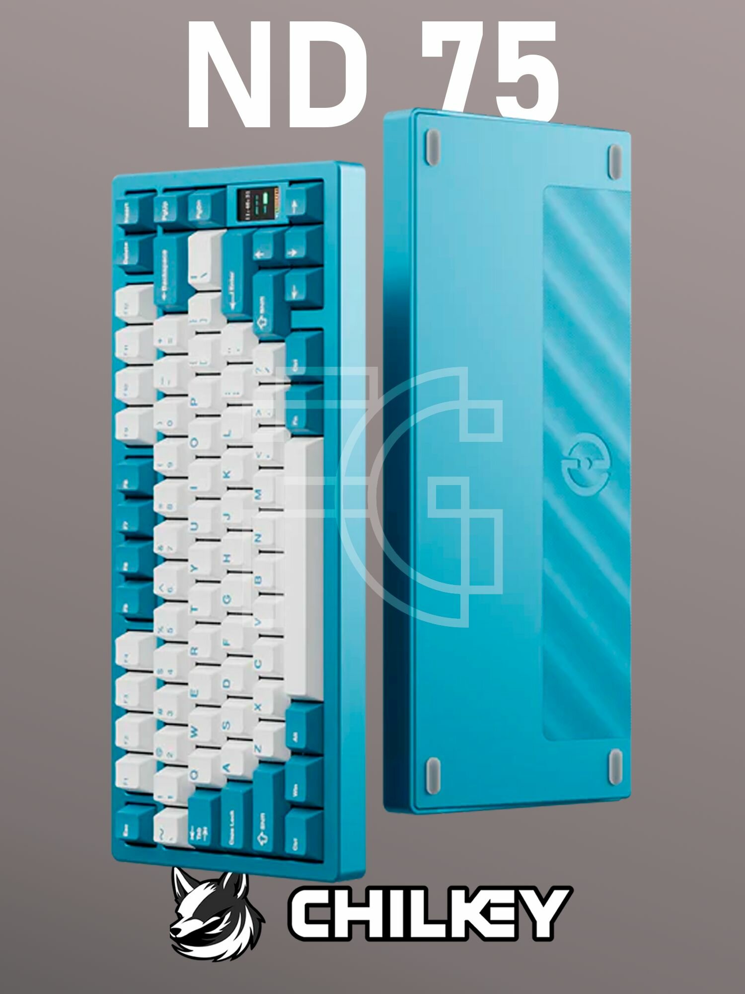 Механическая клавиатура Chilkey ND75 Assembled Edition Mountain Blue Non-flex cut Anodized / английская раскладка