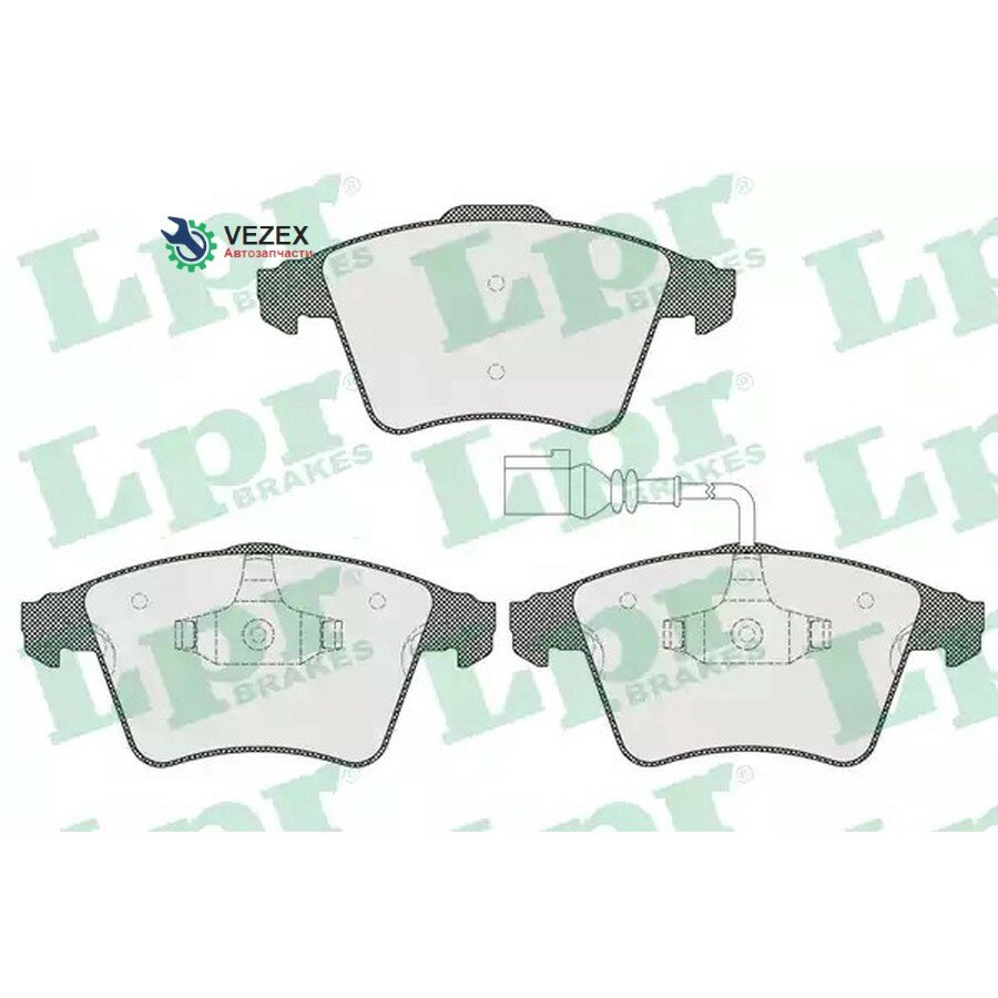 LPR 05P1536 Комплект тормозных колодок 05P1536