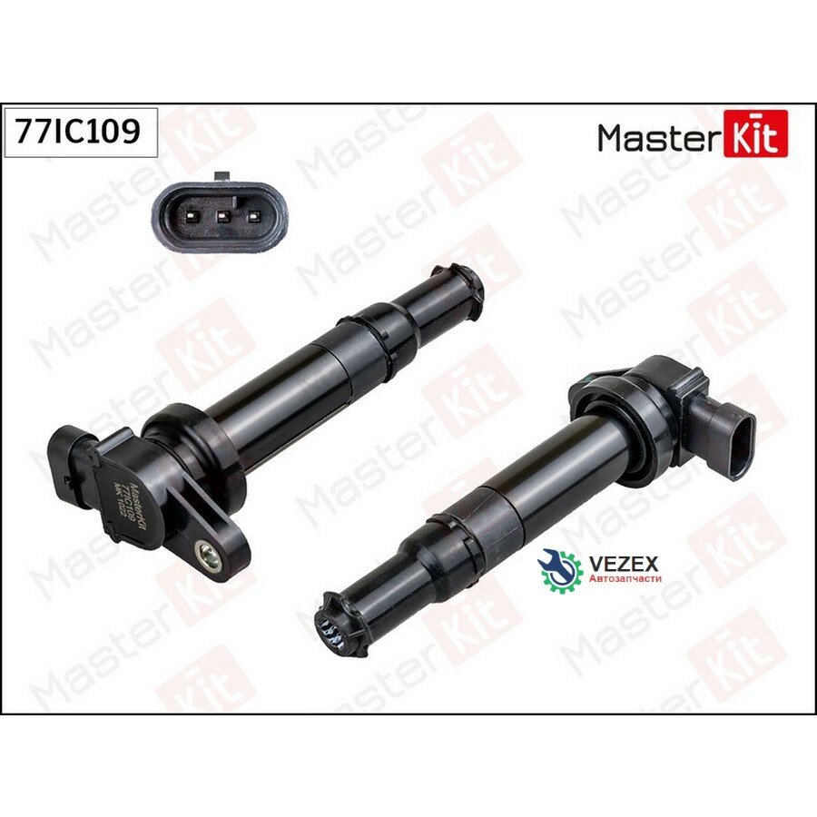 MASTERKIT 77IC109 Катушка зажигания HYUNDAI SANTA FE 2.7 06- 77IC109