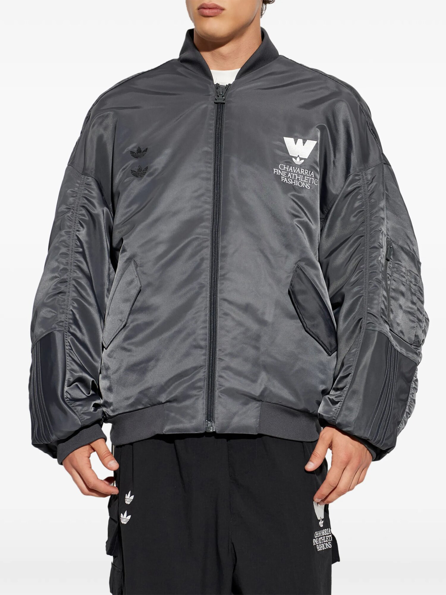 Куртка adidas X Willy Chavarria bomber jacket, размер 48 GER, grey — фото 1