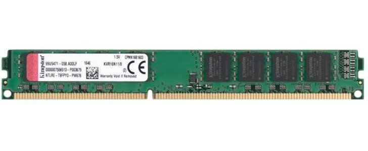 Модуль памяти DDR3 8Gb 1600MHz Kingston KVR16N11/8WP Non-ECC CL11 DIMM Select Regions Only