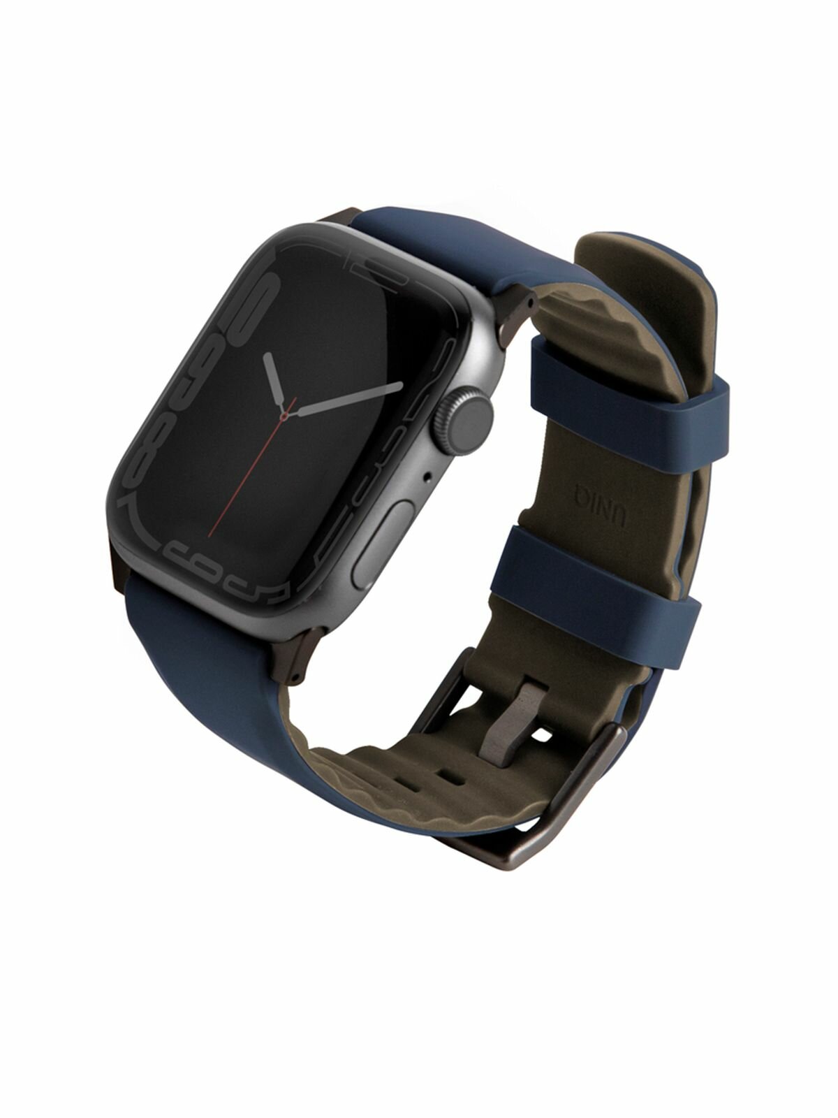 Ремешок UNIQ Linus для смарт часов Apple Watch 44 45 46 49 мм для умных часов Эпл Вотч силиконовый водонепроницаемый синий коричневый