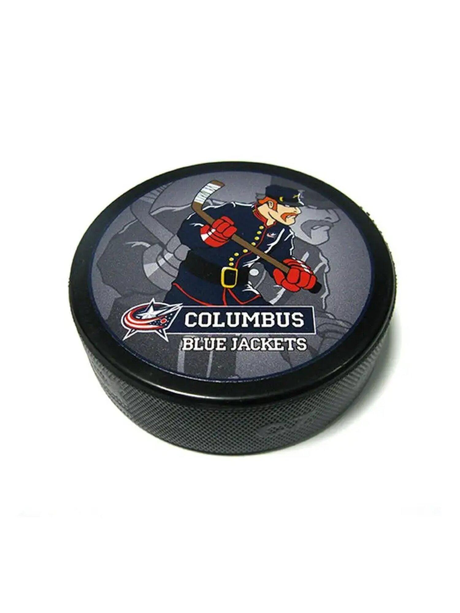 Шайба Sportfanat Columbus Blue Jackets Mascot, 76 мм, цвет черный