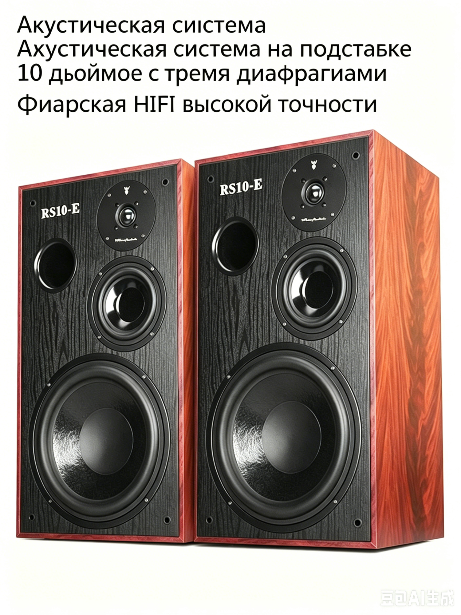 Полочные колонки 10 дюймов 3-полосные Hi-Fi высокого качества для дома и прослушивания музыки пара, 2 шт